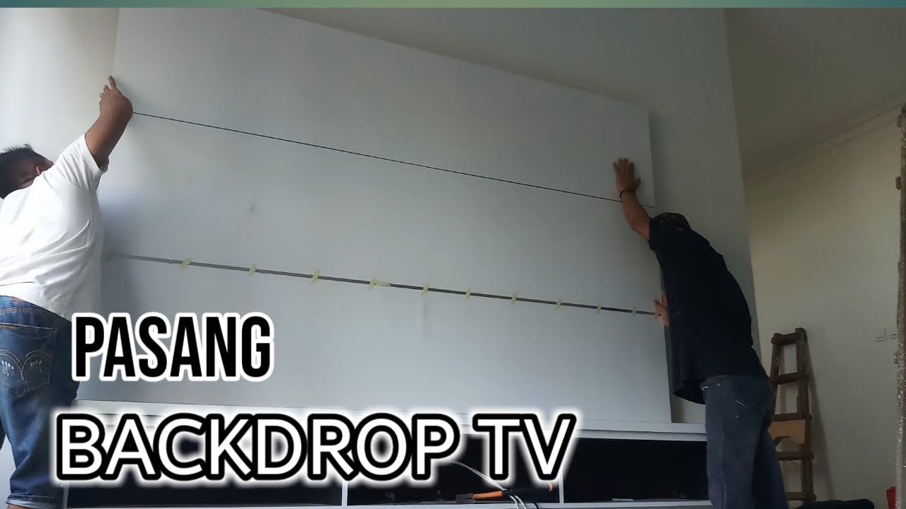 Pasang backdrop tv || simple aja boskuh sudah kelihatan bagus - YouTube