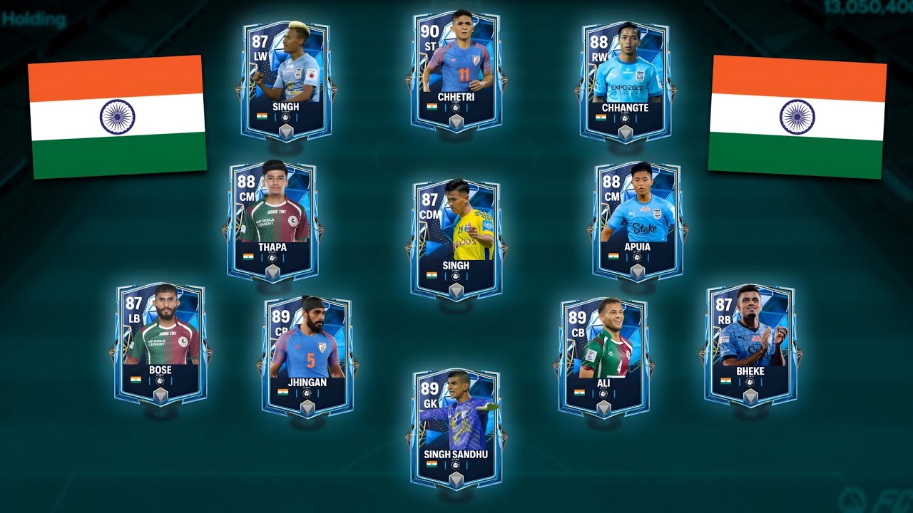I Build Full INDIAN SQUAD🇮🇳 ft. Legend SUNIL CHETRI 🐐 | FC Mobile - YouTube
