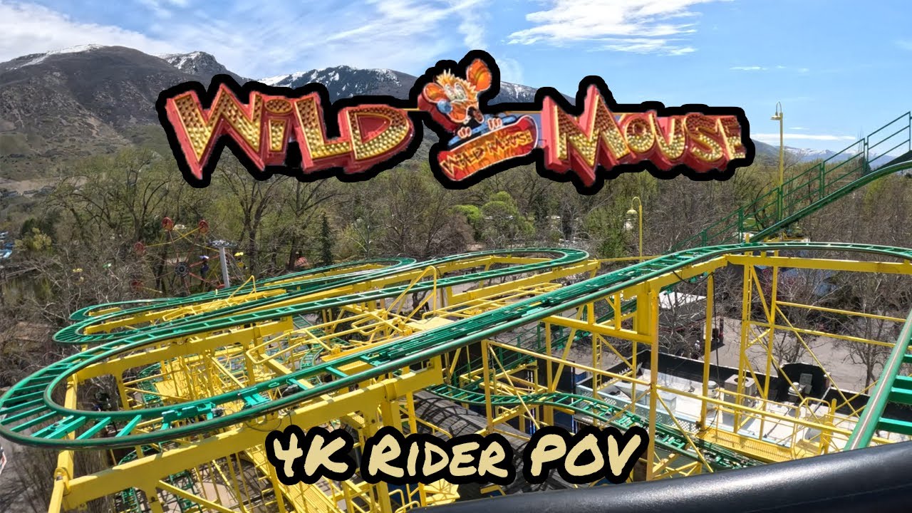 Wild Mouse Roller Coaster | Front Seat | 4K Rider POV | Lagoon ...