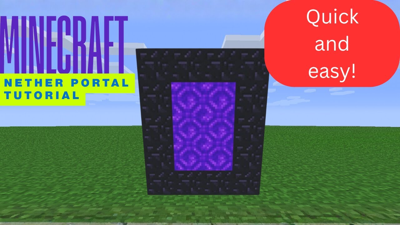 Minecraft Speedrunner Nether Portal tutorial - YouTube