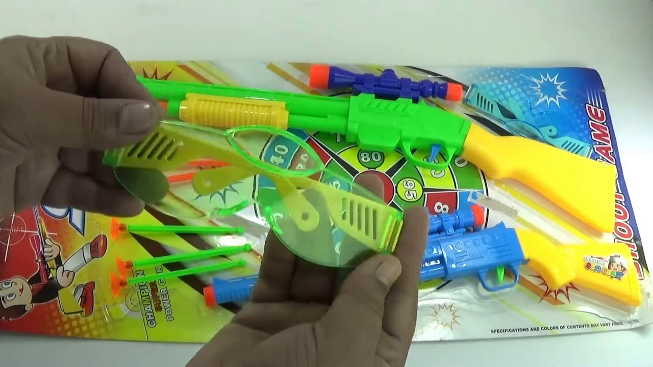 My toy Learn Color with Box of Toys! Colored toy guns Toys Guide - YouTube