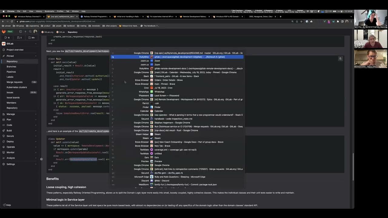 BE Pair - 2023-07-19 - AMER Refactoring Railway Oriented Programming - YouTube