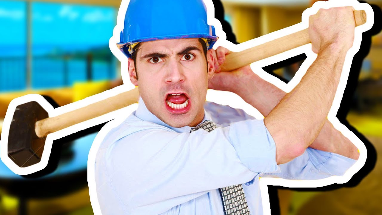 Cleaning My Room....WITH A HAMMER - YouTube