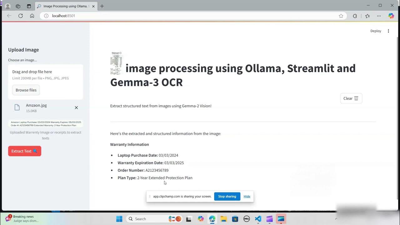 Computer Vision App to extract Text from images using Ollama, Gemma 3 and Streamlit - YouTube