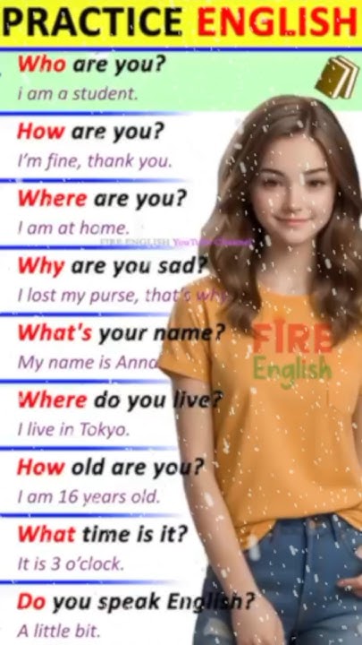 100 Most Common English Questions and Answers | Learn English Fast from ...