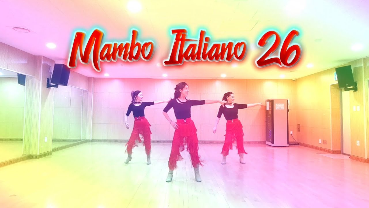 Mambo Italiano 26 / Beginner/ 맘보이탈리아노 26/ 초급라인댄스 - YouTube