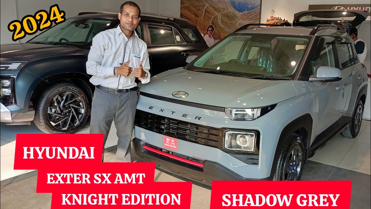 Hyundai Exter SX Knight Edition in Shadow Grey | Stunning Design ...