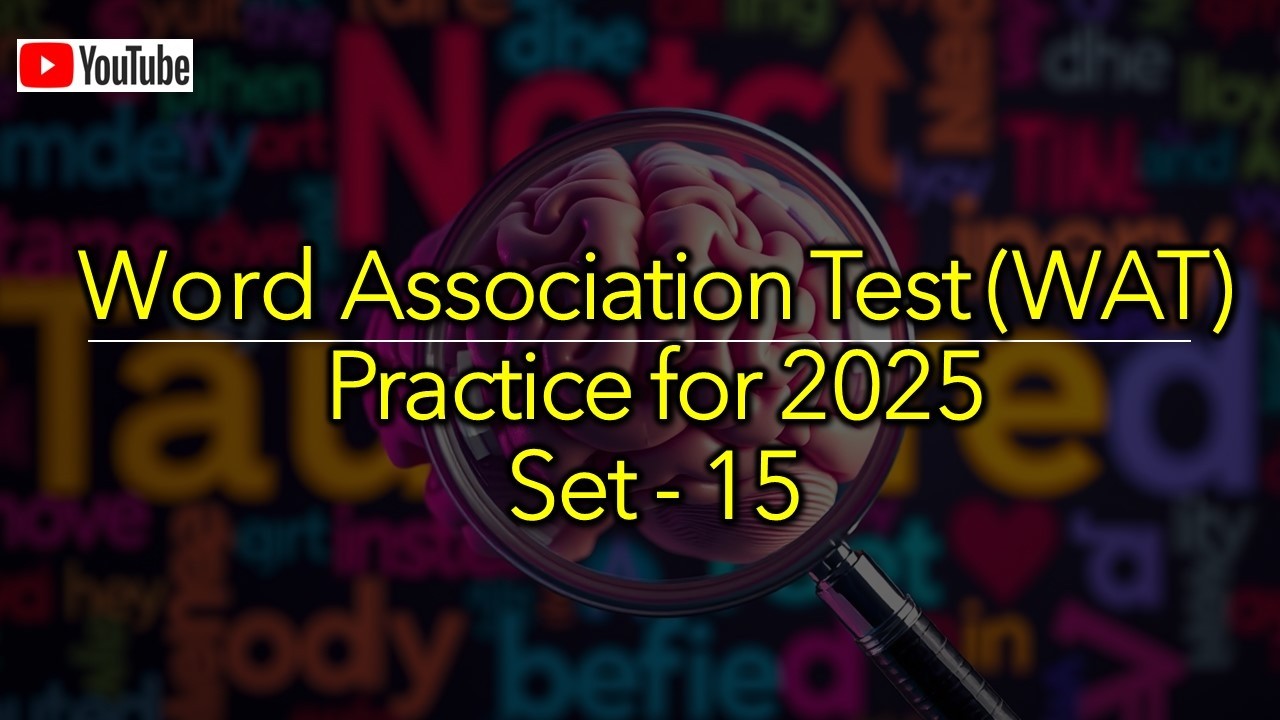 Word Association Test (WAT) Practice 2025 Set 15 | Ace WAT for SSB ...