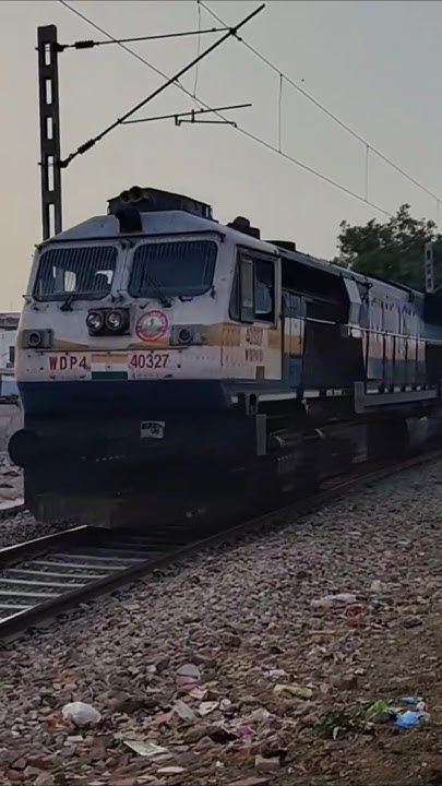 Train 22724 SGNR Hazar Saheb Nanded express Powered with WDP 4D 40327 MLY in action outside ...