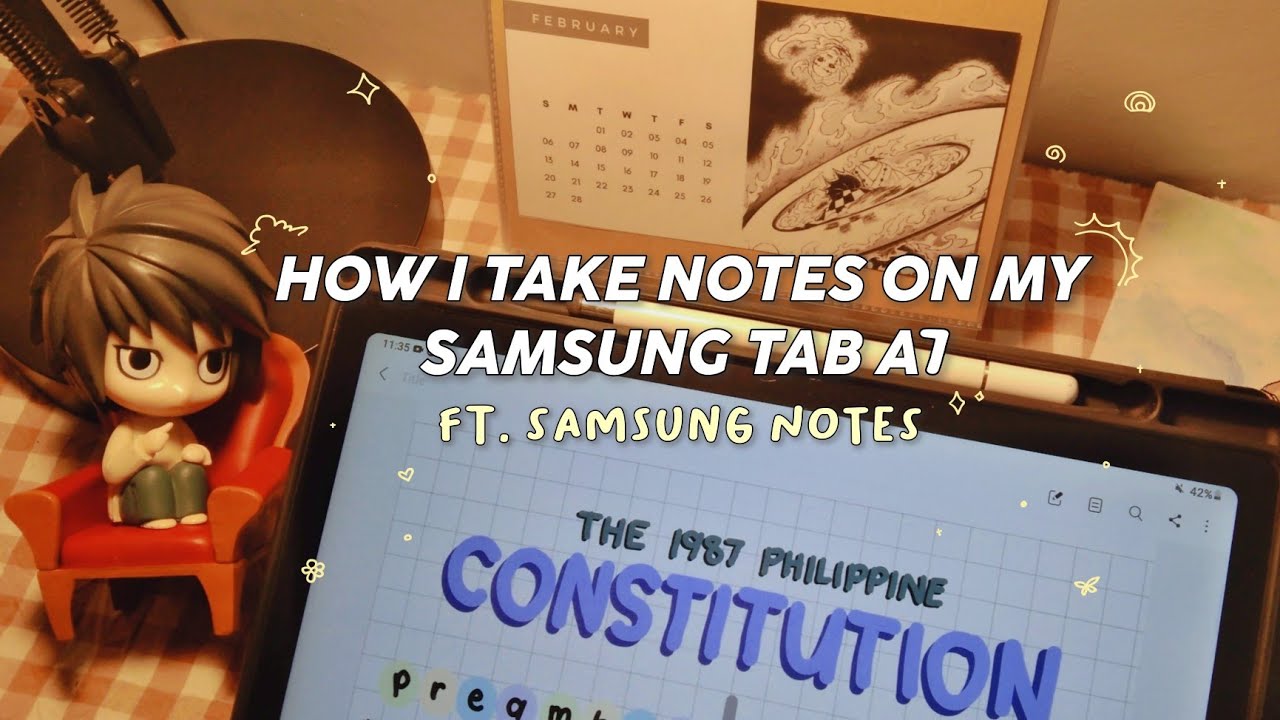 digital note taking on samsung tab a7 🌺 - YouTube