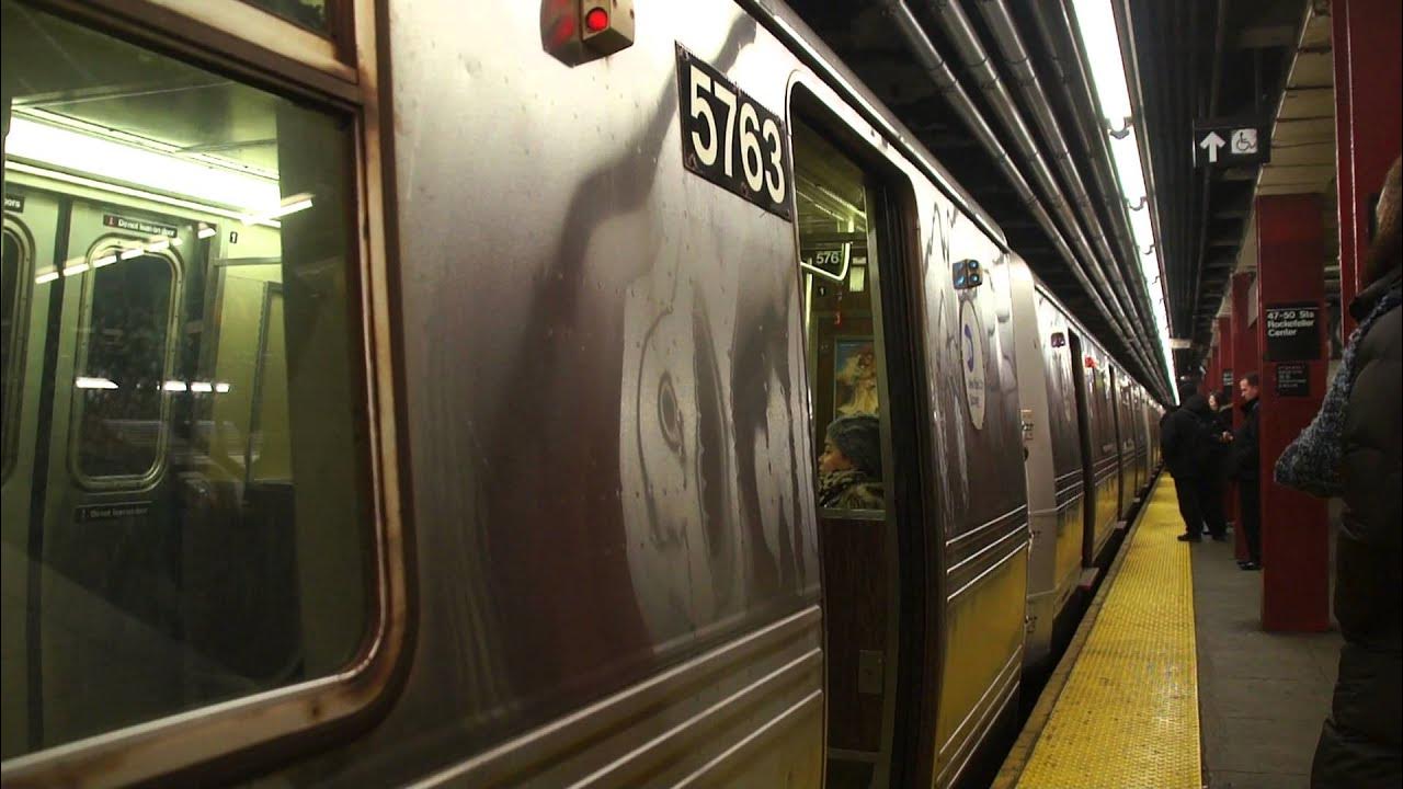MTA New York City Subway : Bay Ridge Bound R46 R Train Via The D Line @ Rockefeller Center - YouTube