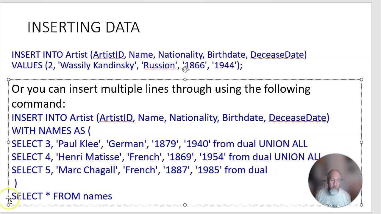 COP4708 Module 8 Lecture 1 Introduction to SQL Part 2 - YouTube