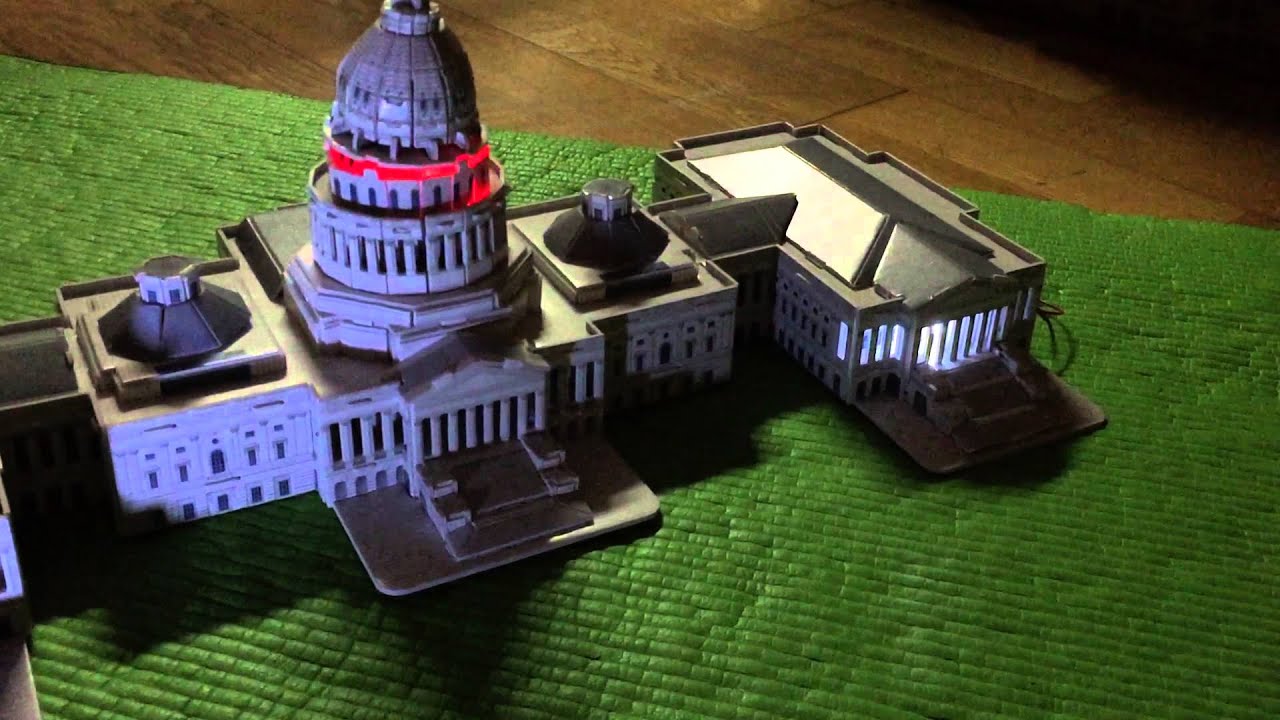 3D puzzle LED white kit - YouTube