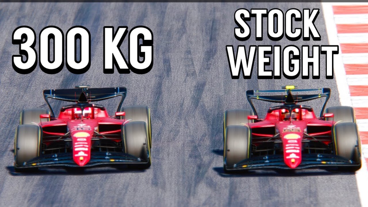 Ferrari F1 2022 (300 KG) vs Ferrari F1 2022 (Stock weight) - Monza ...
