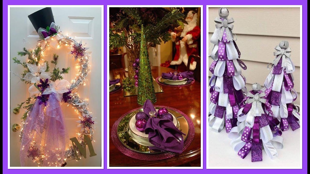 Hermosas decoraciones navideñas en morado 💜 ideas 💡 para decorar la ...