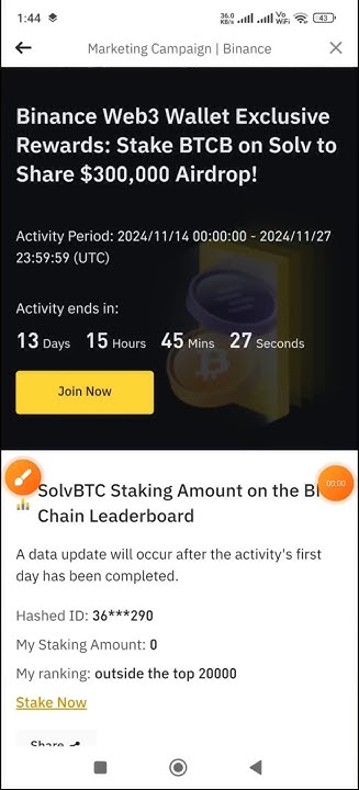 Binance Web3 Wallet Exclusive Rewards: Stake BTCB on Solv to Share $300,000 Airdrop! #solv # ...