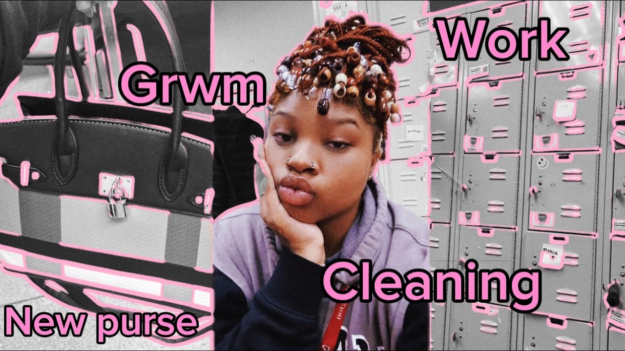 COME TO WORK WITH ME / mini grwm, cleaning, new purse || Shamariona ...