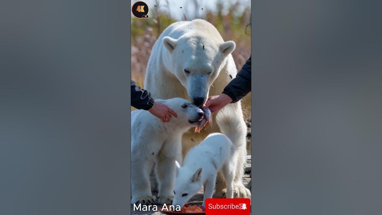Heroic Rescue Mission | Heroic Polar Bear Brings Injured Fox to People for Healing - YouTube