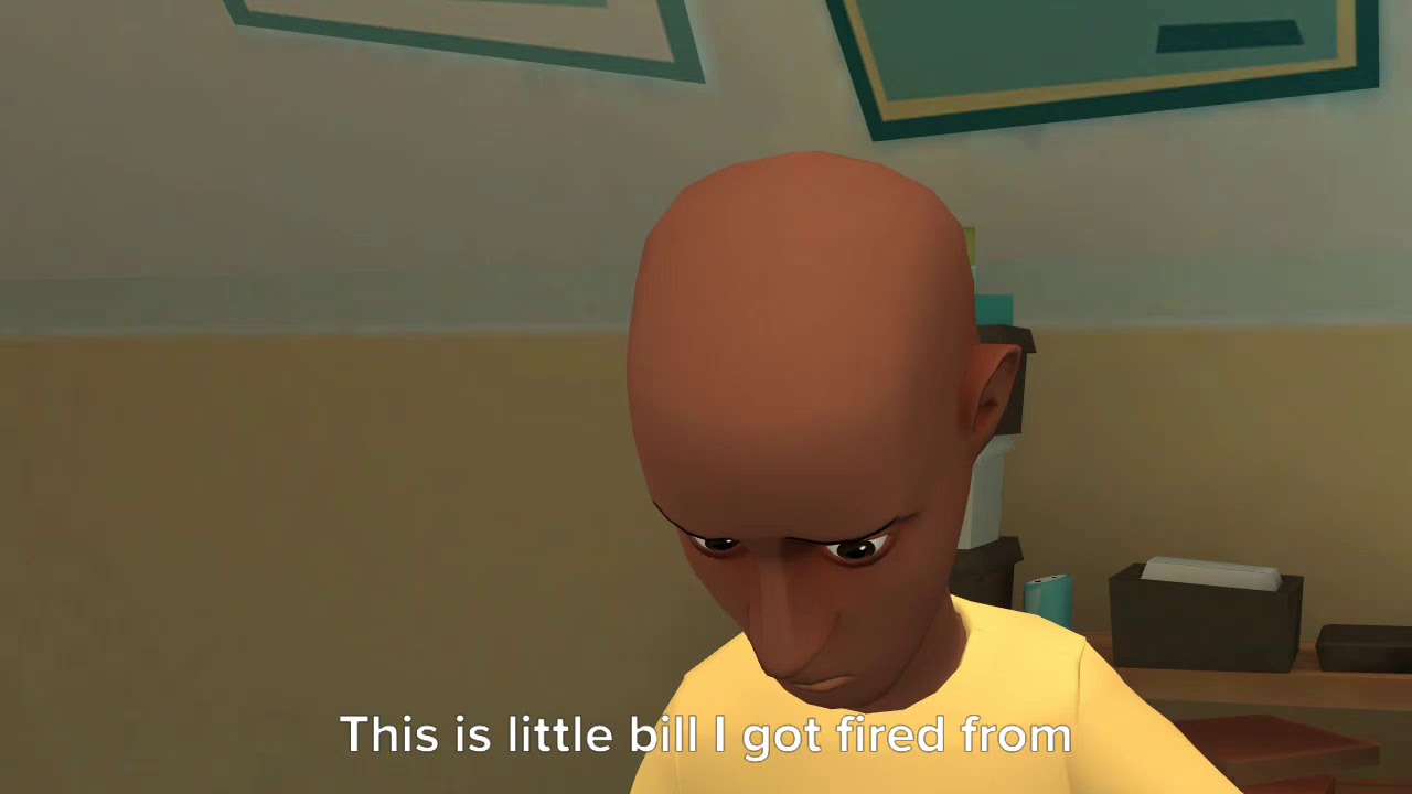 Little bill crying because he got fired - YouTube
