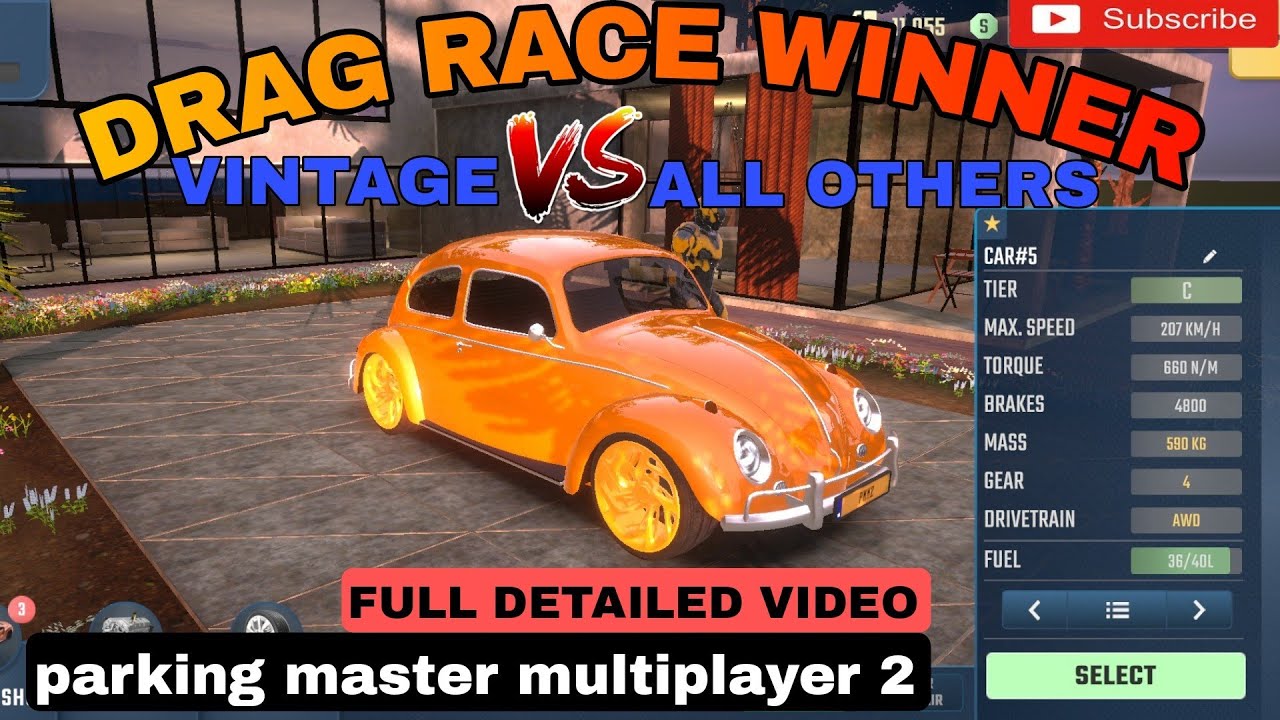 BEST DRAG RACE CAR | parking master multiplayer 2| how to win drag race ...