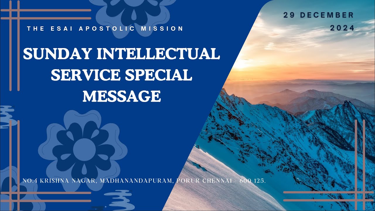 Live I Intellectual Service Special Message I 29 December 2024 - YouTube