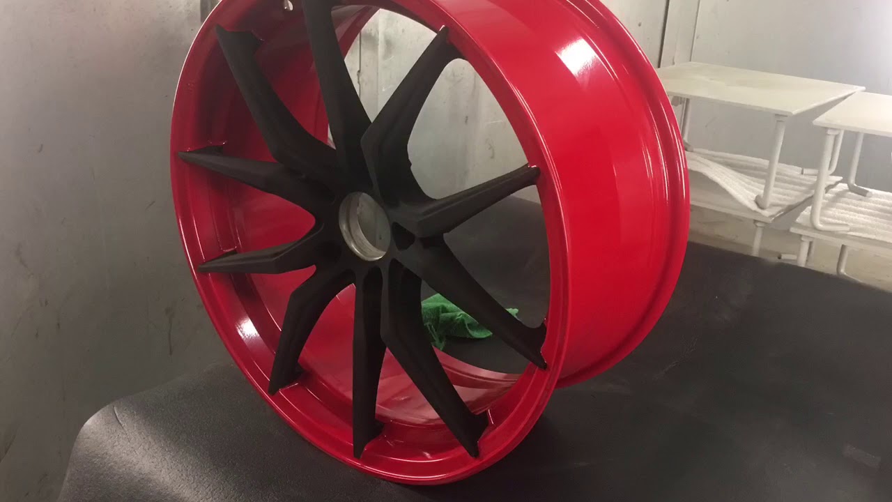 How powder coating rims - YouTube