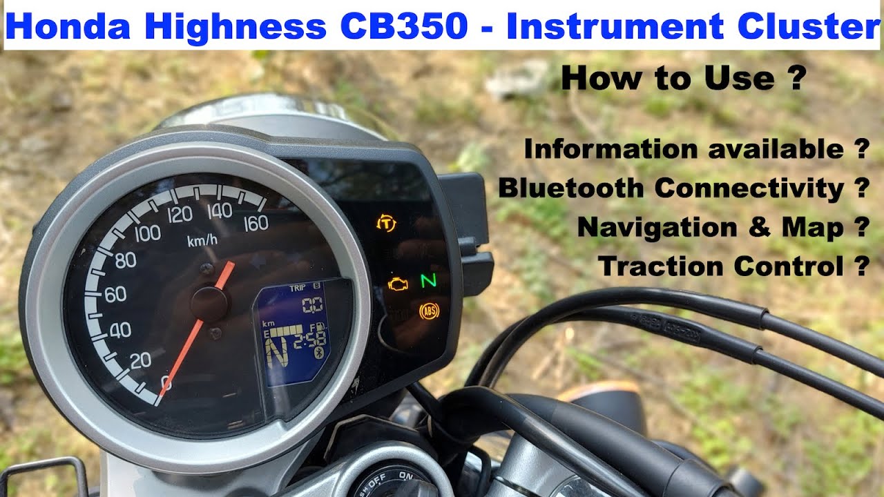 HondaHighnessCB350 Instrument Cluster/Meter explained in detail ...