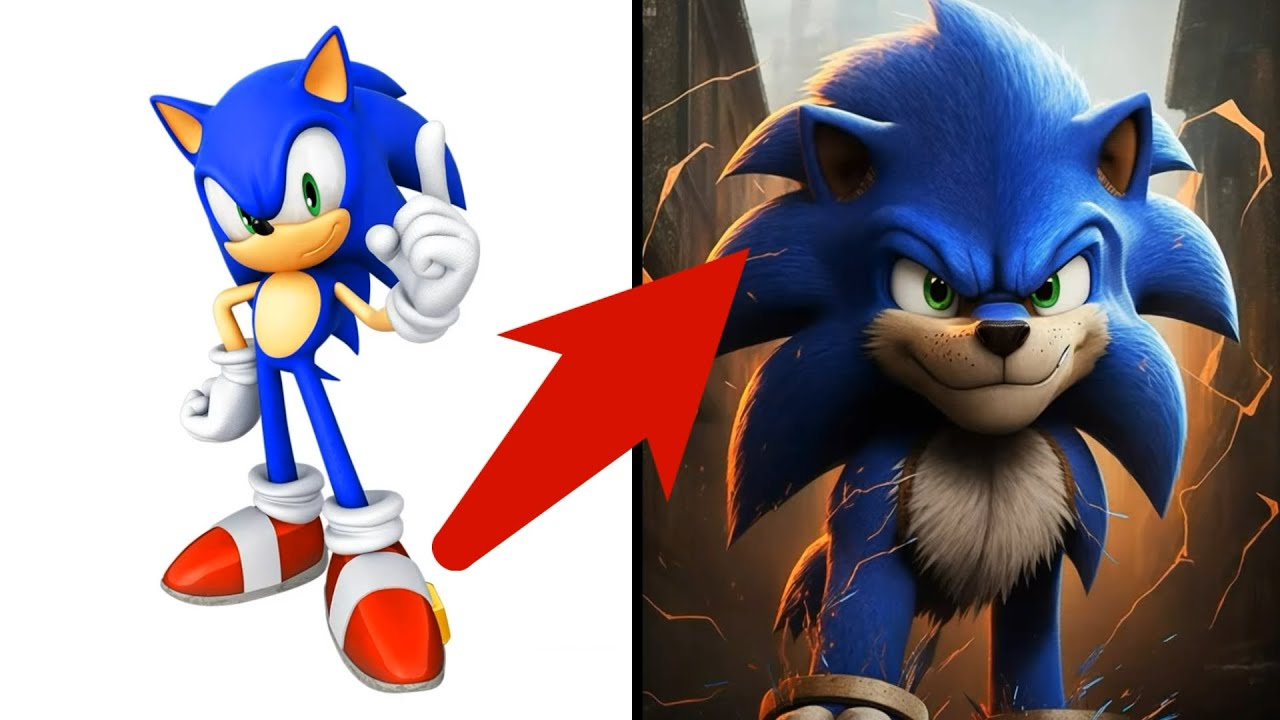 SONIC the Hedgehog ALL CHARACTERS as LION - YouTube