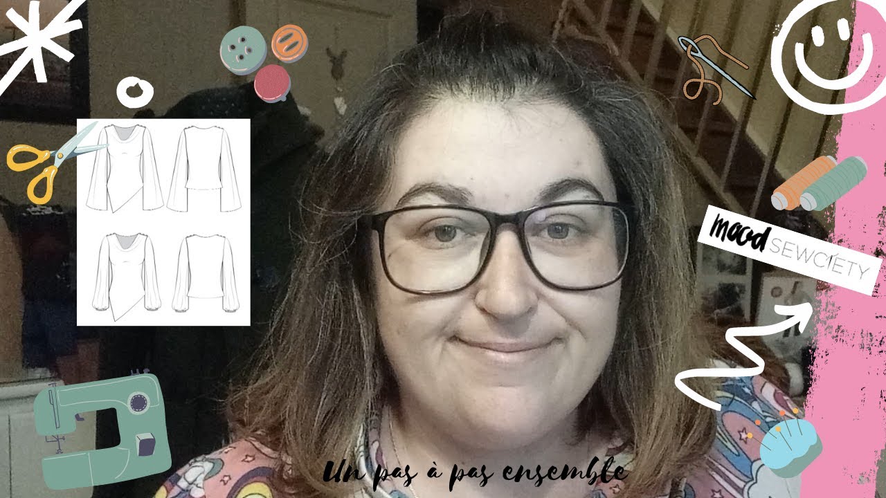 VLOG COUTURE FEVRIER The salute cowl neck blouse PATRON GRATUIT - YouTube