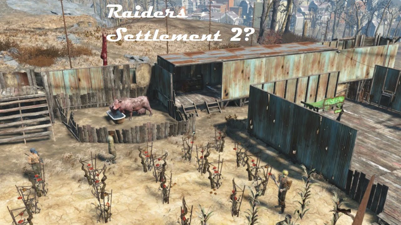 Fallout 4 Abernathy Farms Raider Settlement Tour - YouTube