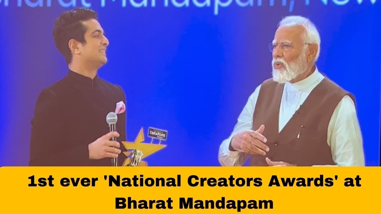 PM Modi Presents National Creators Award 2024 - YouTube