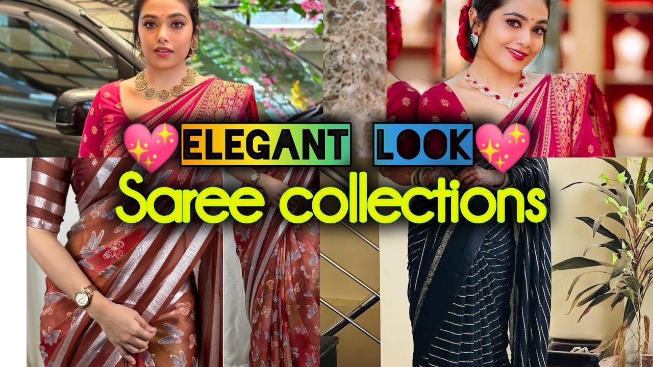 Elegant look 🤗 wide range of saree collections 🤗 Offer price.... - YouTube