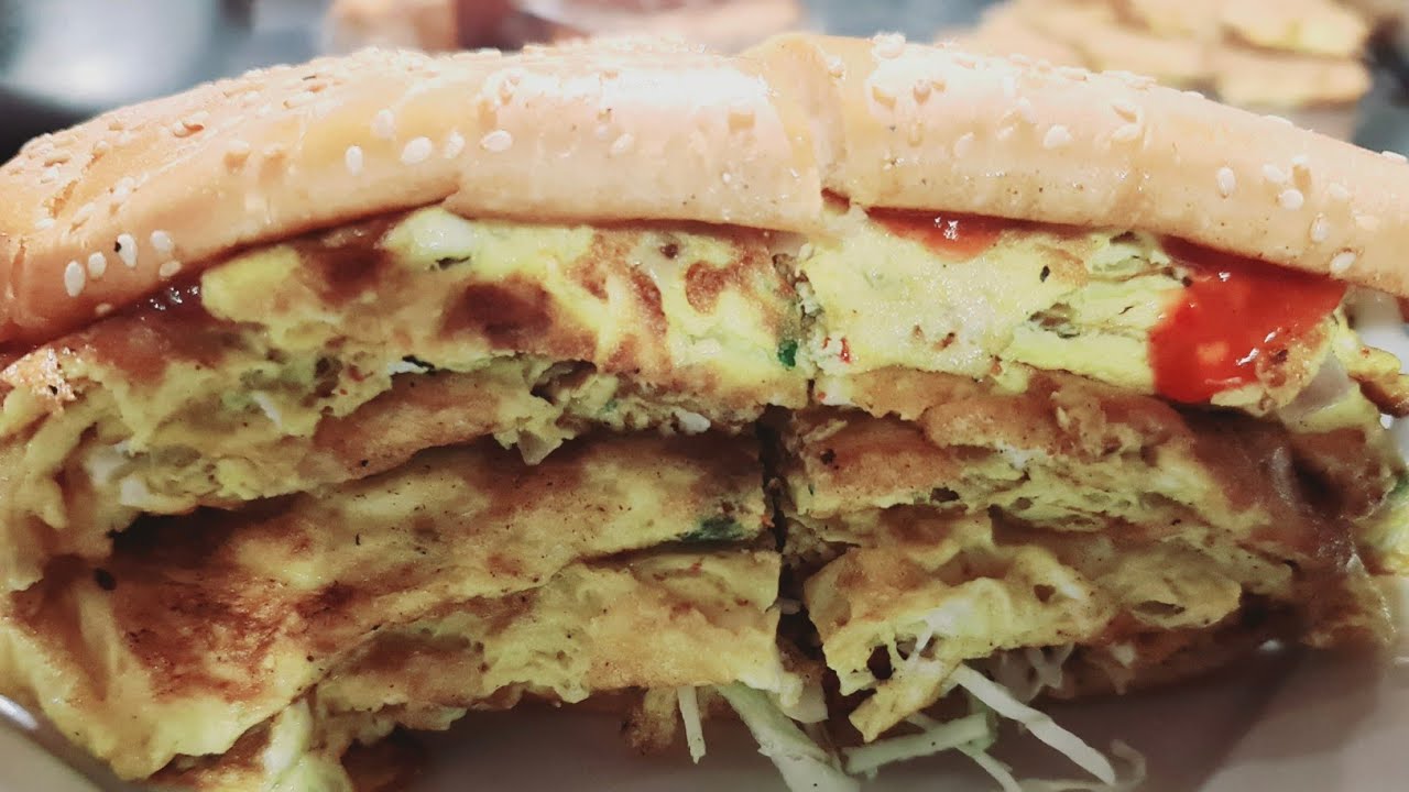 Anda Burger Making|Super Fast Making Skills|Special Egg Anda Burger ...