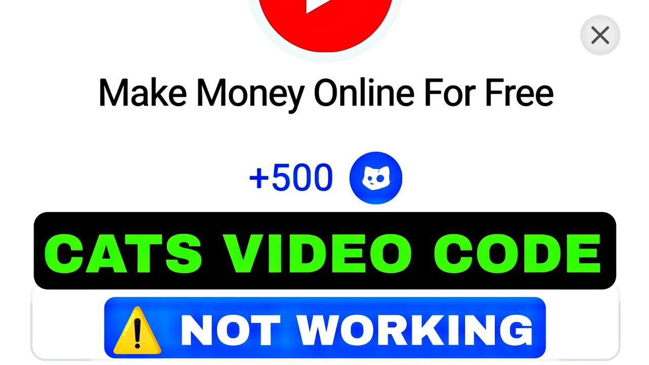 Make Money Online For Free Cats Video Code Not Working Problem | Cats Video Code Not Working ...