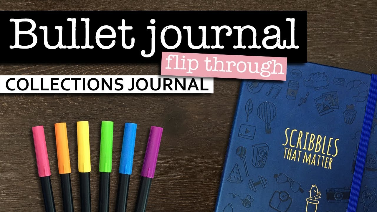Long-term Collections Bullet Journal Flip Through 💜 Flip through of my ...