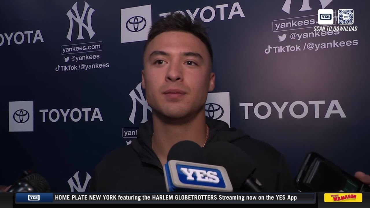 Anthony Volpe discusses 2-run double against Reds - YouTube