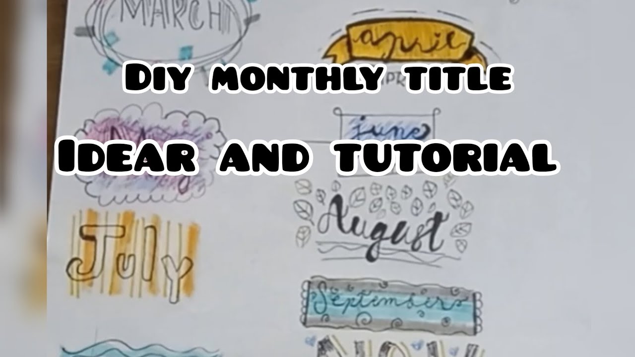 DIY CUTE MONTHLY TITLE IDEAS .... 🐱😃😺 - YouTube