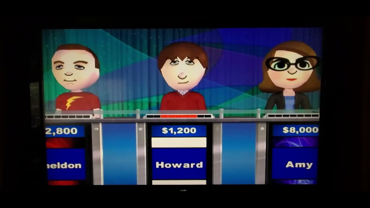 Jeopardy! Wii Big Bang Showdown Sheldon vs Howard vs Amy - YouTube
