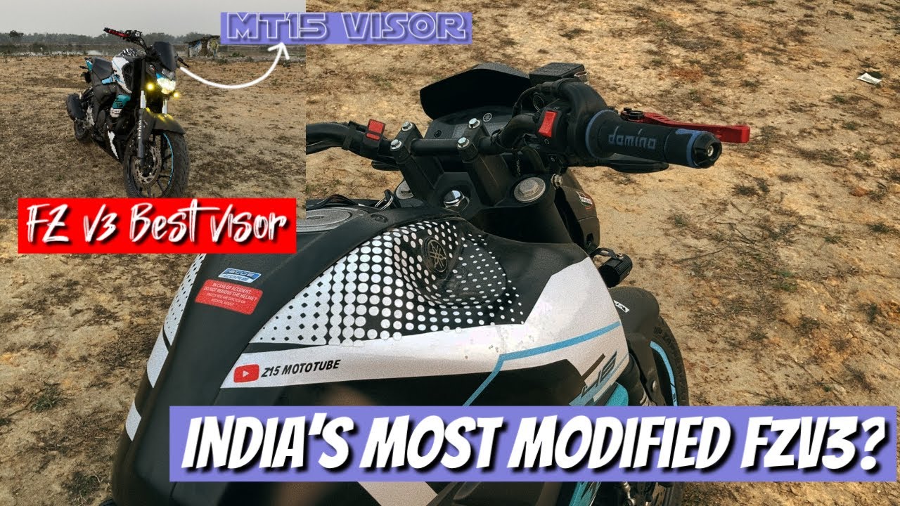 MT15 Visor in FZ V3 | India’s most modified FZ V3? - YouTube