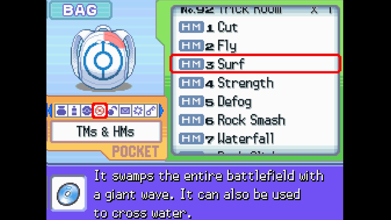How To Get Surf HM03 in Pokemon Platinum - YouTube