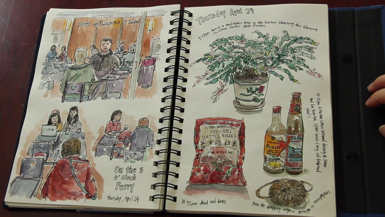 Sketchbook Tour Spring 2014 | Watercolor Art Journal by Becky Cao - YouTube