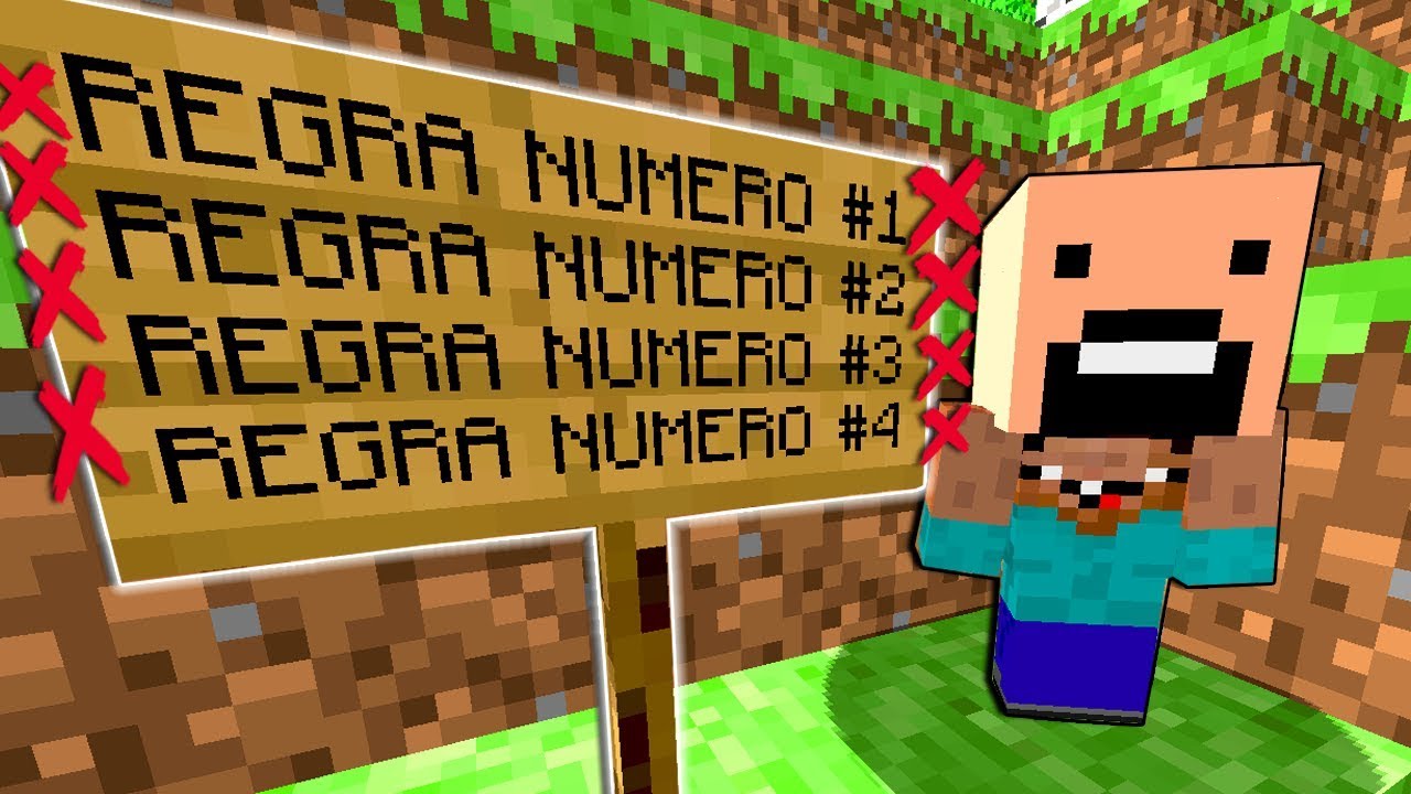 QUEBRANDO TODAS AS REGRAS DO MINECRAFT! - YouTube