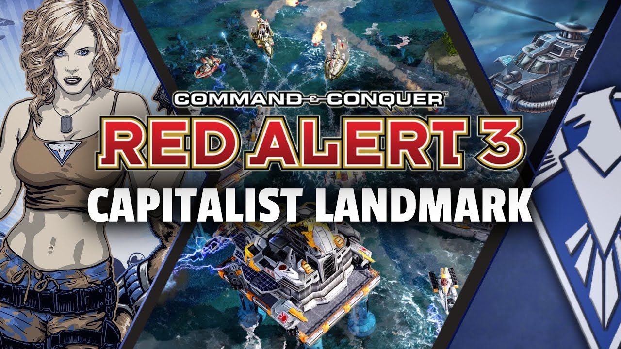 Command & Conquer Red Alert 3 | Capitalist Landmark Map | 3 vs 3 - YouTube