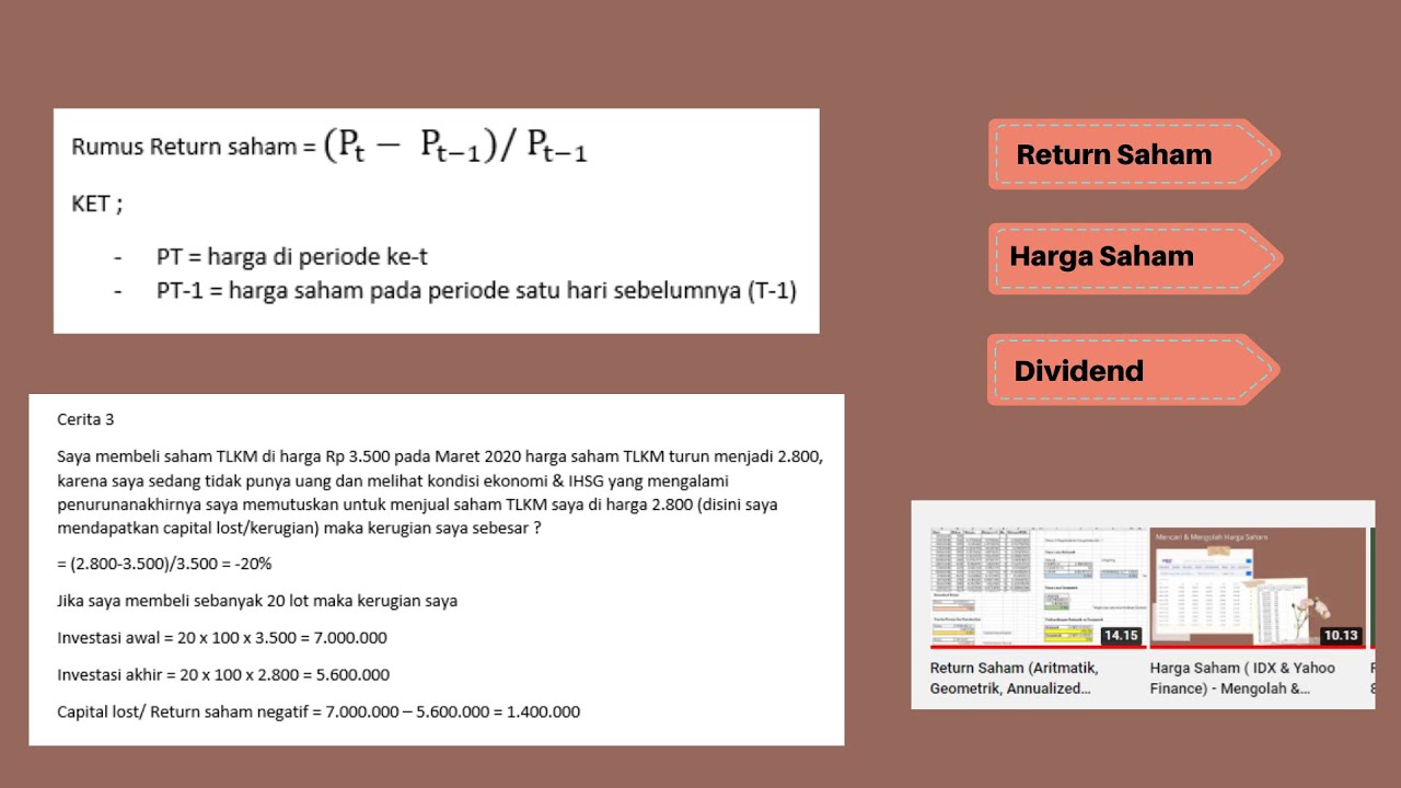 Return Saham - YouTube