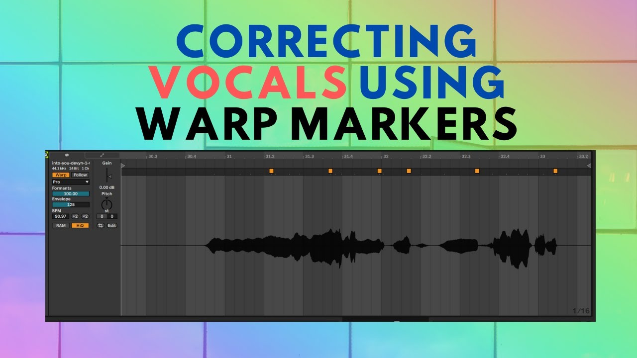Correcting vocal alignment in Ableton using warp markers - YouTube