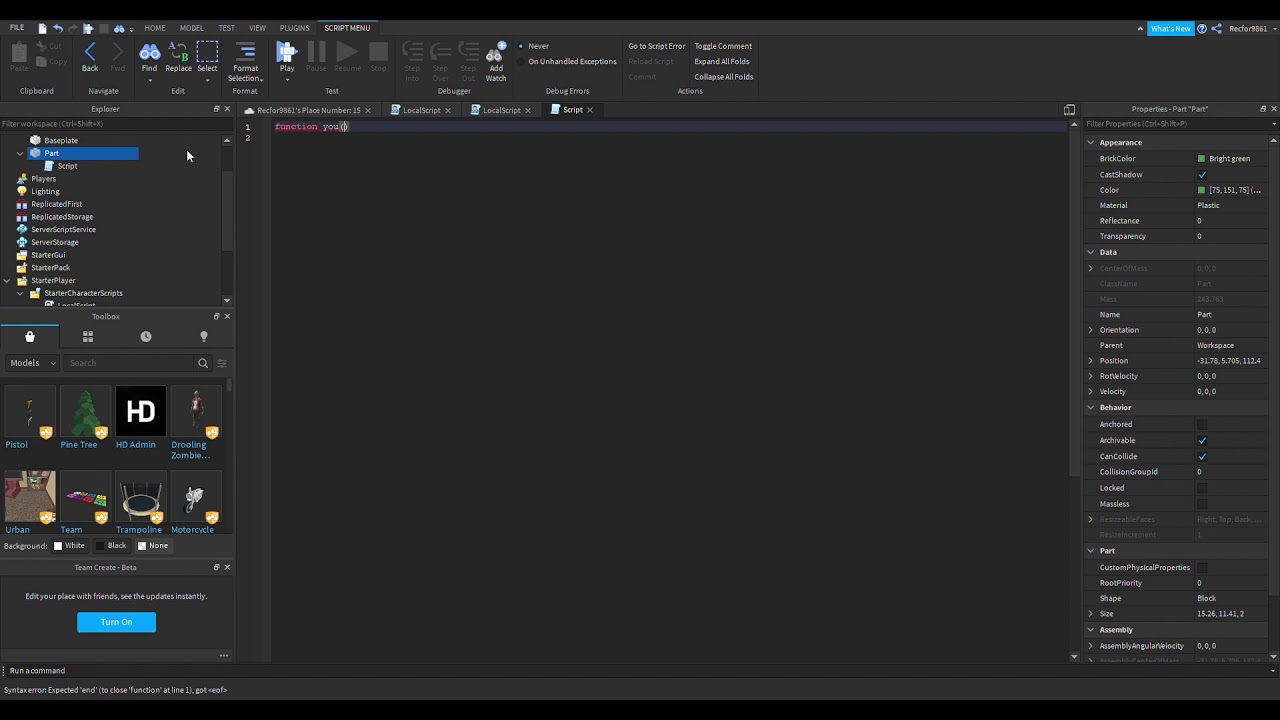 Roblox kill Script 2021 - YouTube