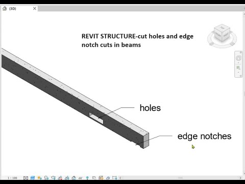 Revit Structure- Cut holes and edge notches By face-Tutorial-Tips - YouTube