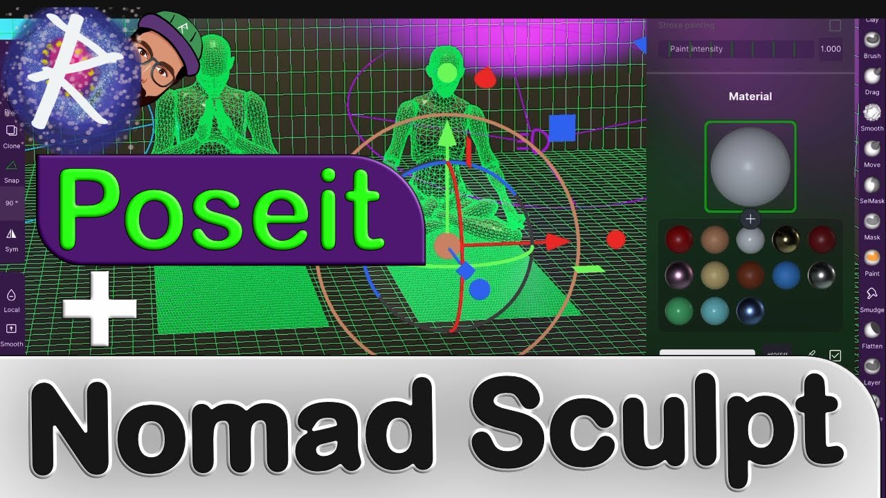 Poseit + Nomad - Como usar e exportar #vamoscriarjuntos #nomadsculpt # ...