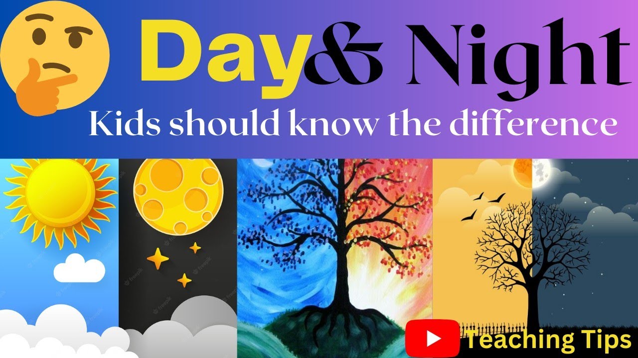 Day and Night for Kids☀️🌖 #teachingtips#preschool #kindergarten# ...