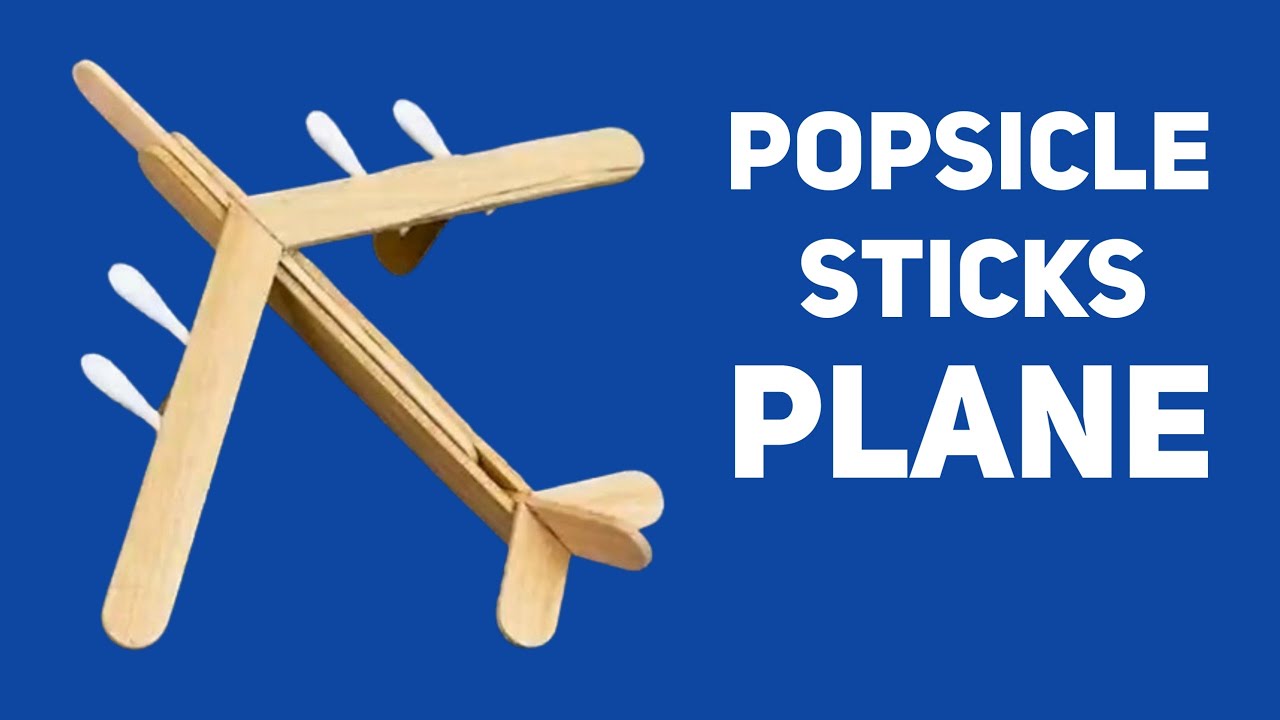 How to Make a Mini Airplane with Popsicle Sticks | Easy DIY Craft - YouTube